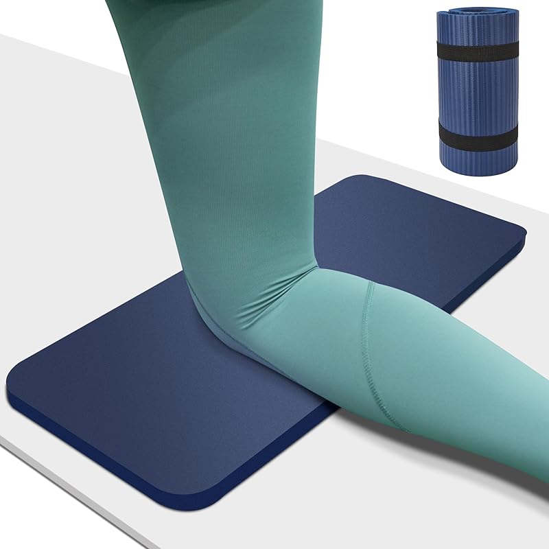 Yoga Knee Pad Cushion 0.8inch (20mm) Thick Yoga Mat with Carrier Strap ...