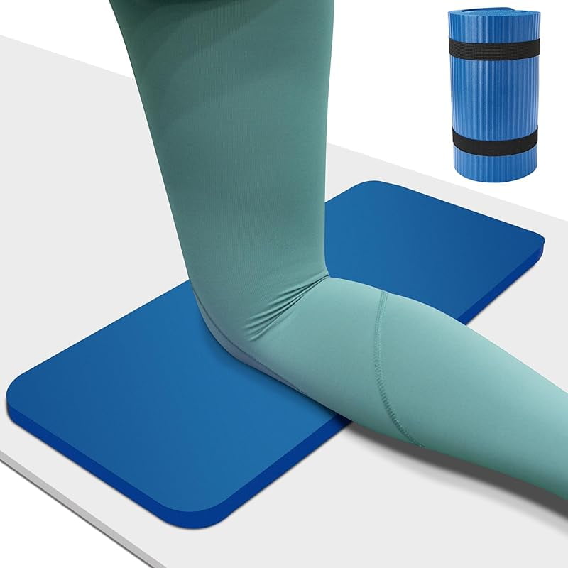 Yoga Knee Pad Cushion 0.8inch (20mm) Thick Yoga Mat with Carrier Strap ...