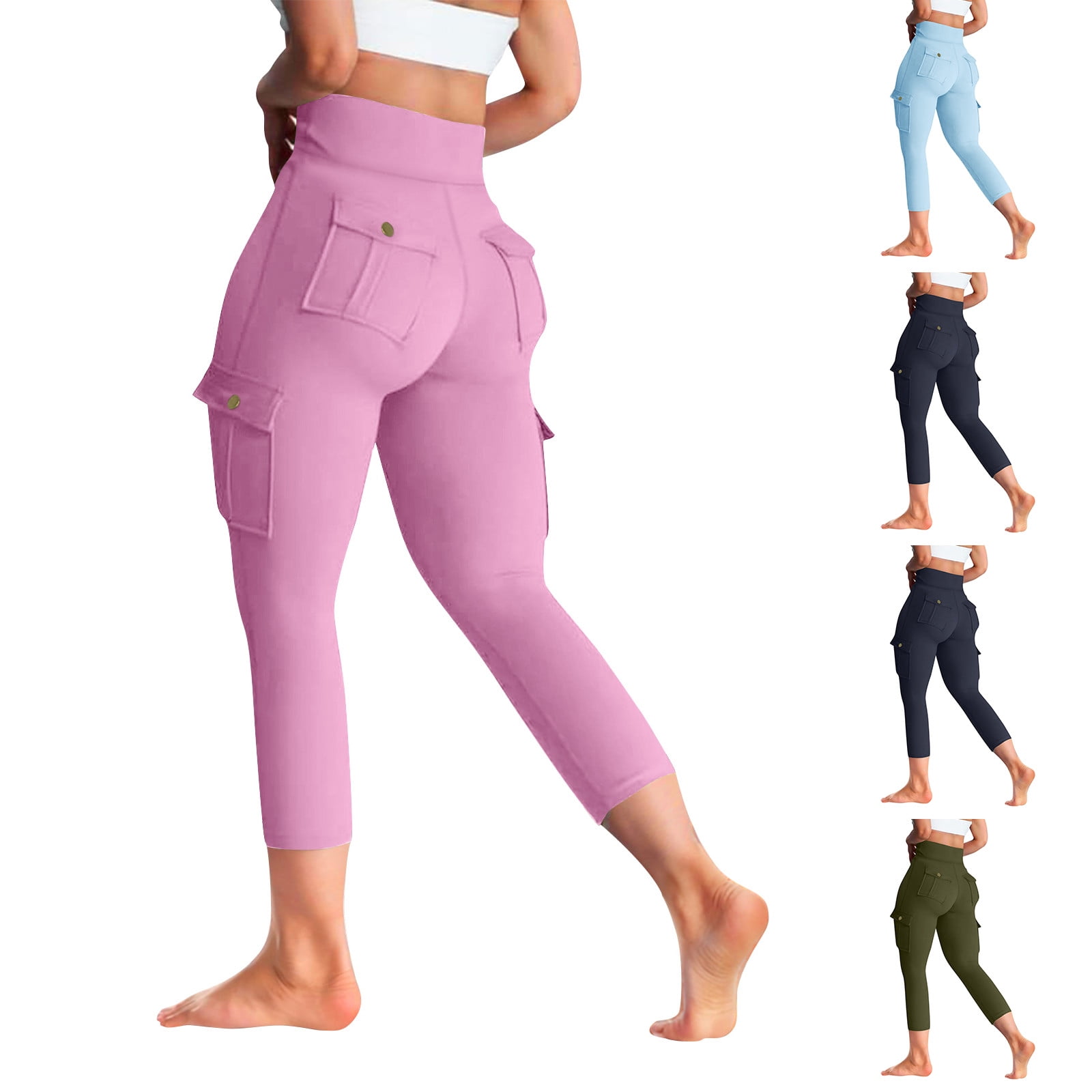 Yoga Leggings High Waisted Womens Lounge Pants Tummy Control Workout ...