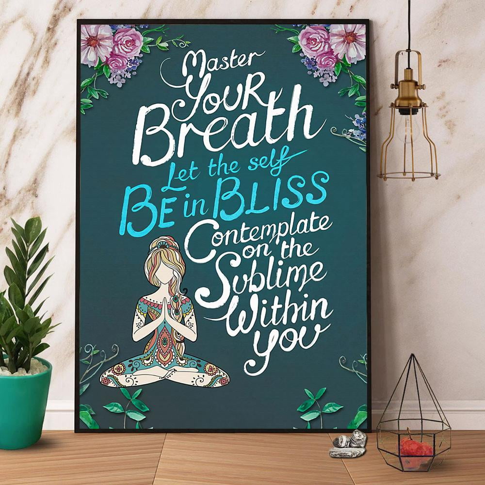 Yoga Master Your Breath Paper Poster No Frame Matte Wall Art Decor 11 x 17 Inch Poster - Walmart.com