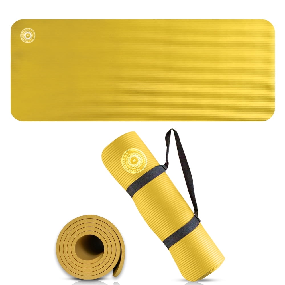 Yoga Mat 10 mm Thickness with Carry Strap | Lightweight and Non slip ...