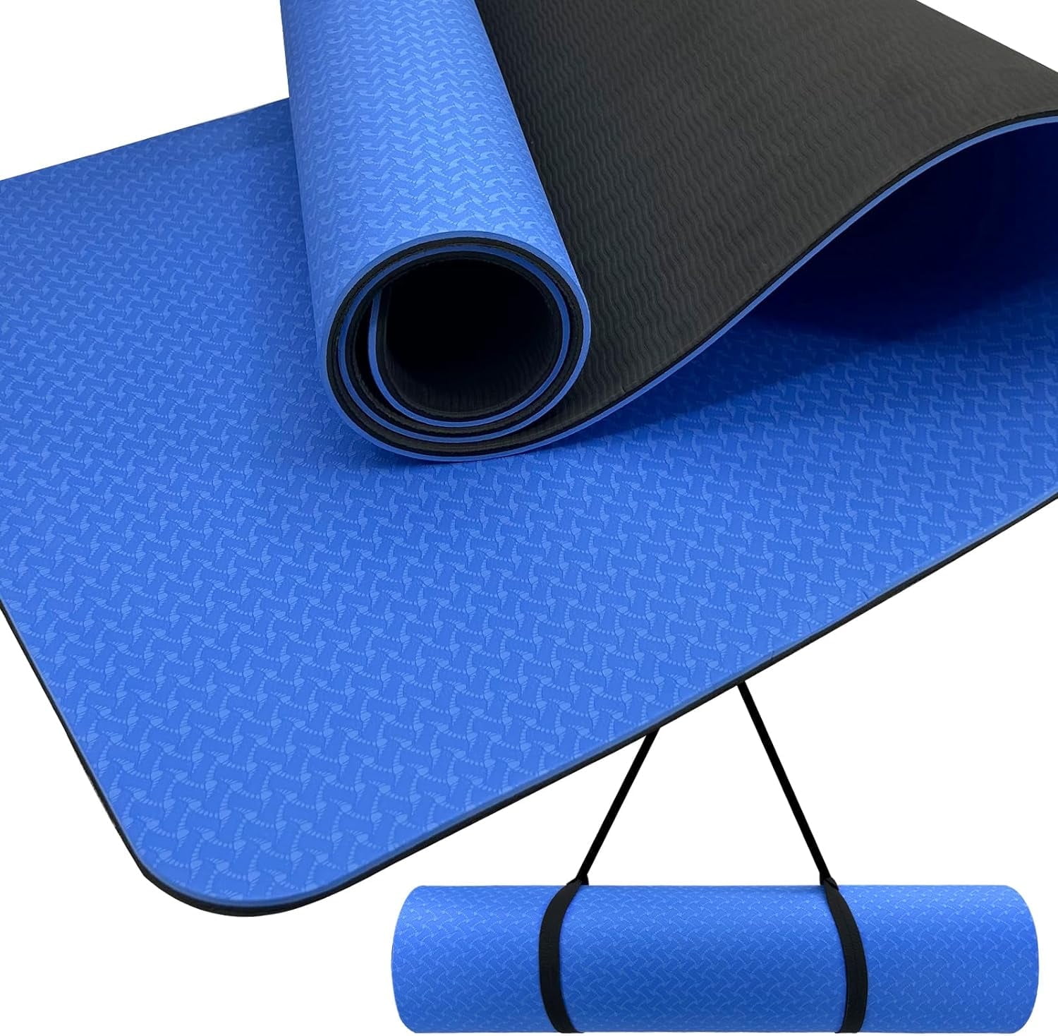 Yoga Mat 8mm Thick TPE Yoga Mats, 72"x24" Non Slip Non Slip Exercise ...