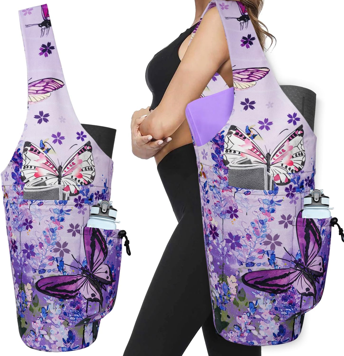 Yoga Mat Bag - Large Opening Long Tote Yoga Mat Carrier Holder Bag with ...