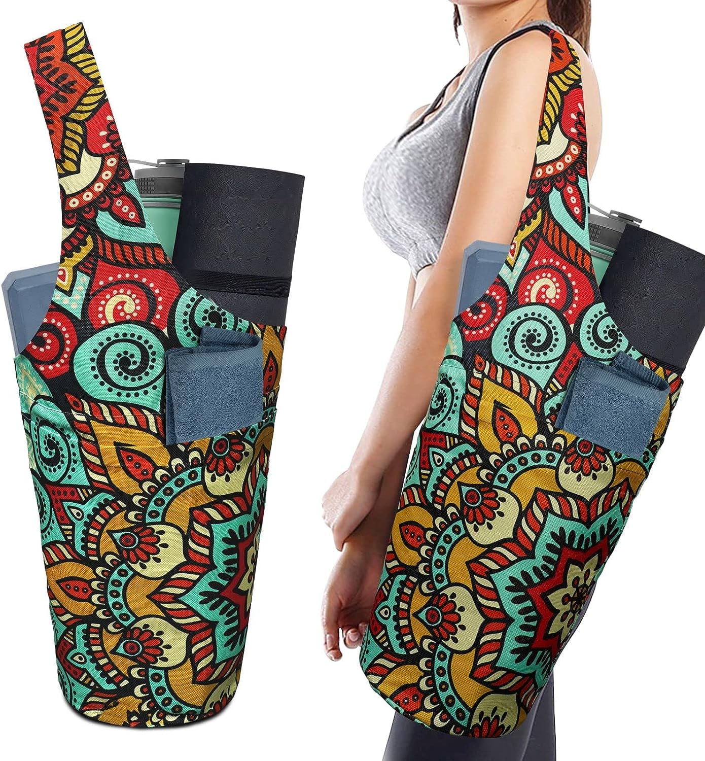Yoga Mat Bags and Carriers Fits All Your Stuff,Yoga Mat with Bag With ...