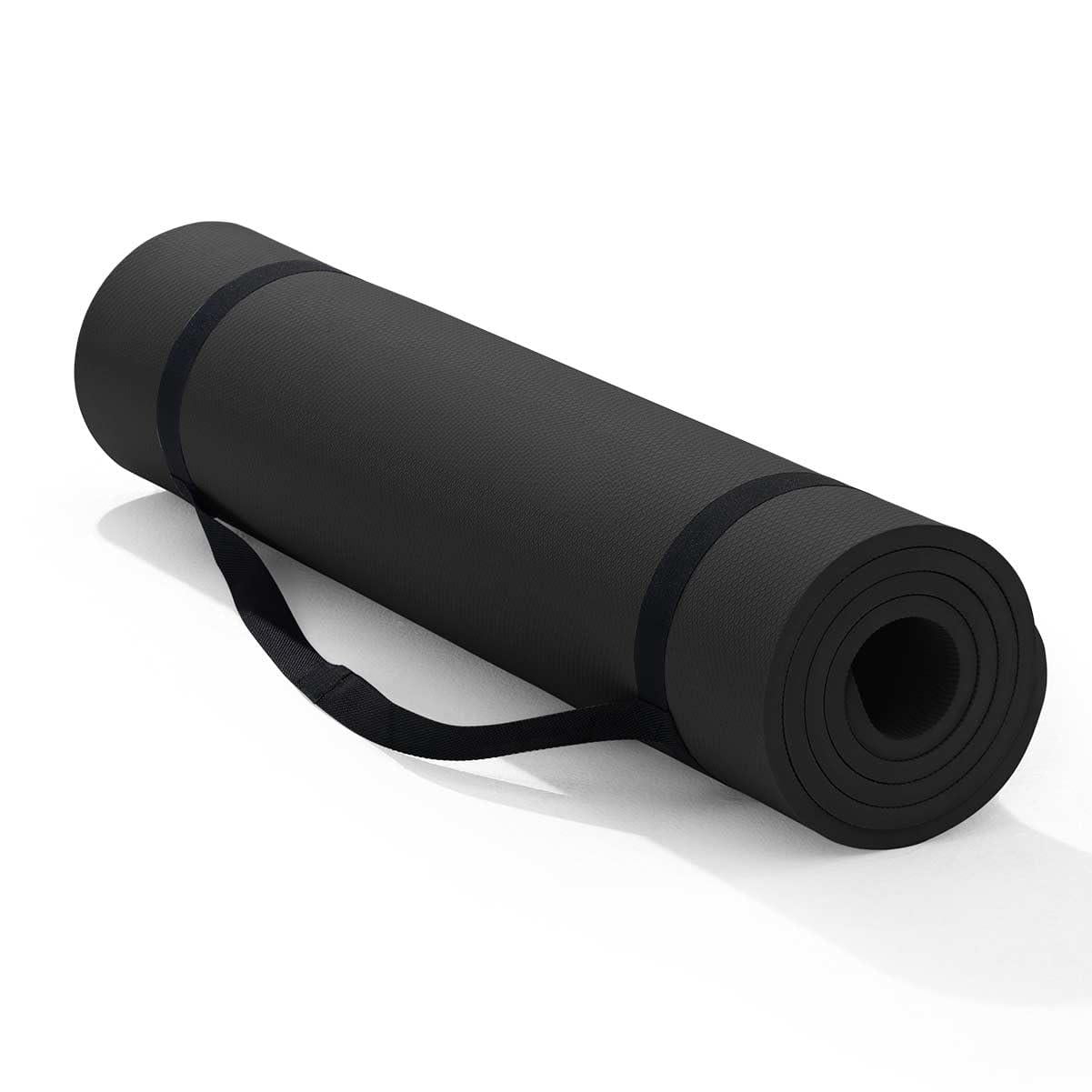 Yoga Mat Black 72*24*1/2inch Extra Thick TPE Exercise Pilates Fitness ...