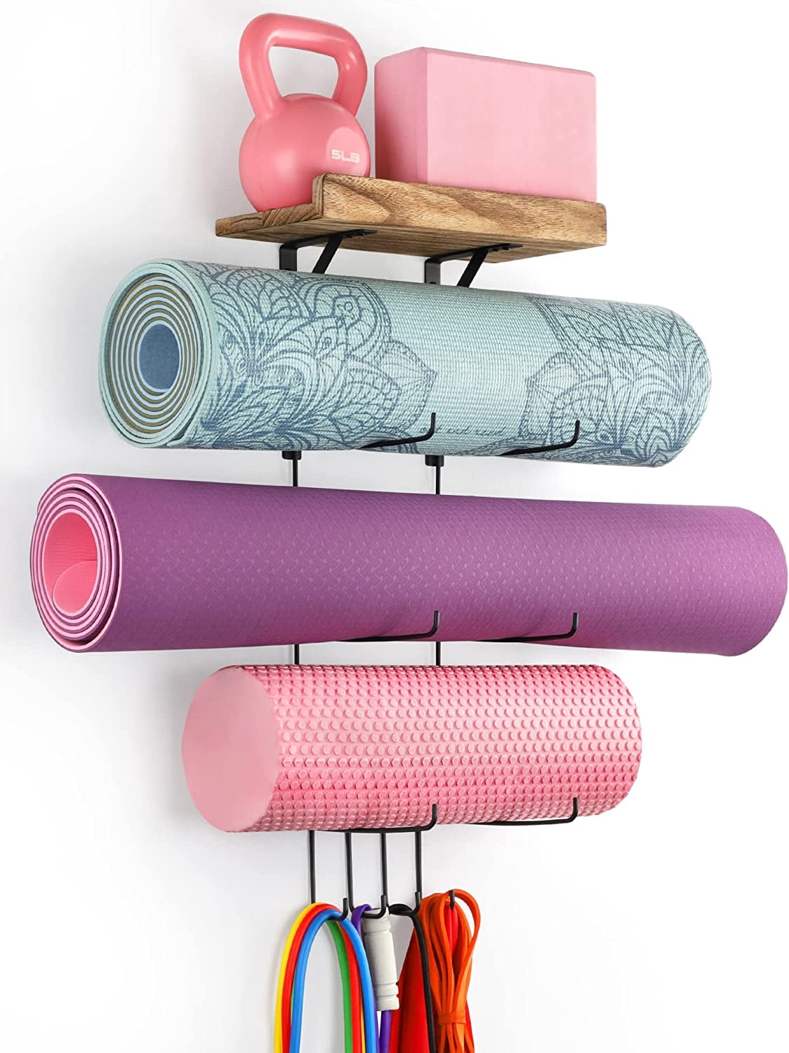 Yoga Mat Holder Accessories Wall Mount Organizer Storage Decor Foam ...