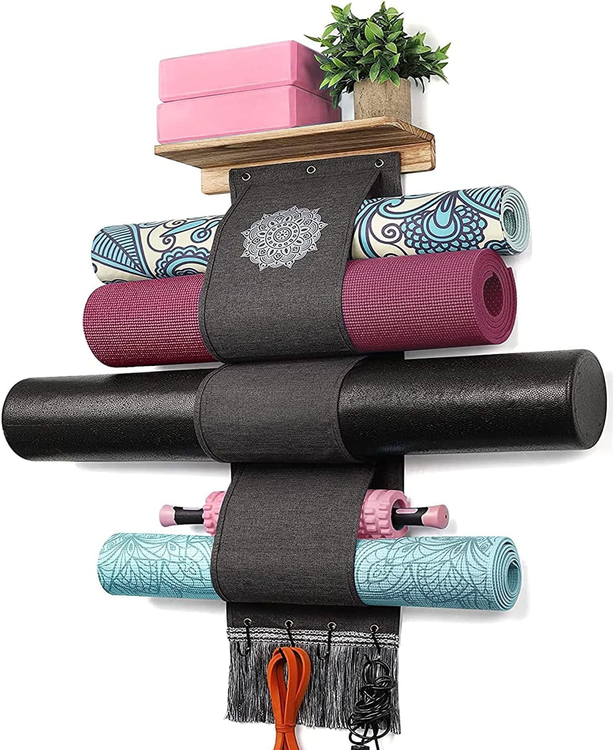 Yoga Mat Holder Accessories Wall Mount Organizer Storage Decor Foam ...