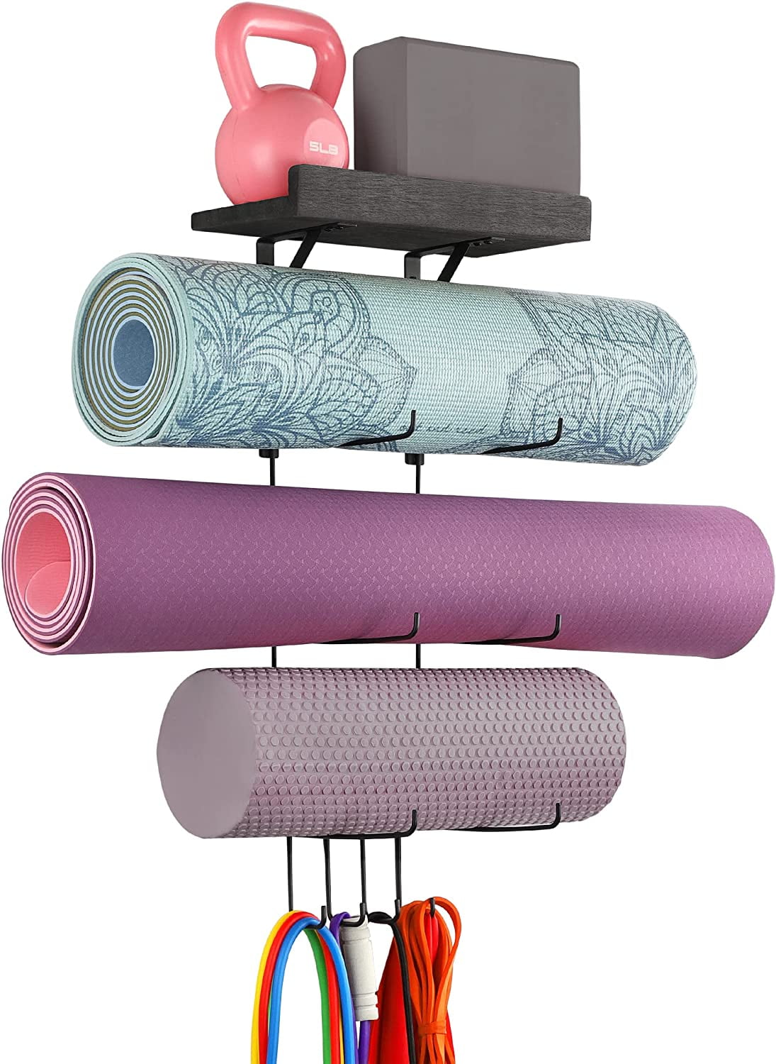Yoga Mat Holder Accessories Wall Mount Organizer Storage Decor Foam ...
