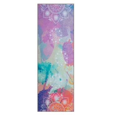 CAP Yoga Reversible Yoga Mat, 5mm with Carry Strap, Dahlia and Ginkgo ...