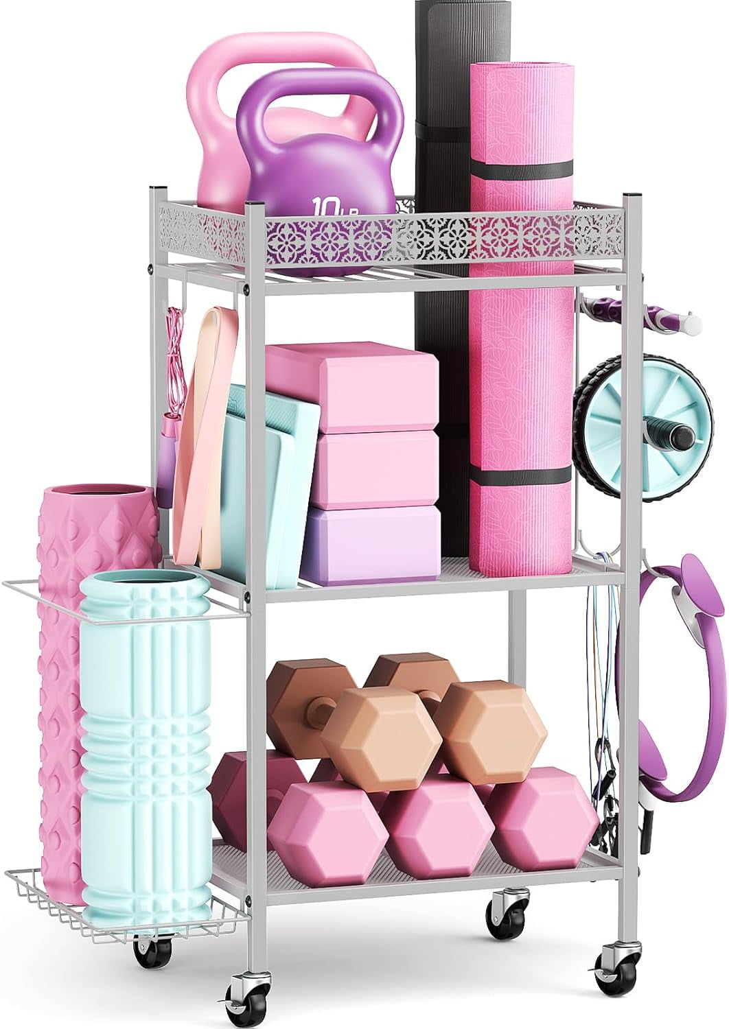 Yoga Mat Storage Rack, Home Gym Storage Rack Yoga Mat Holder, Workout ...