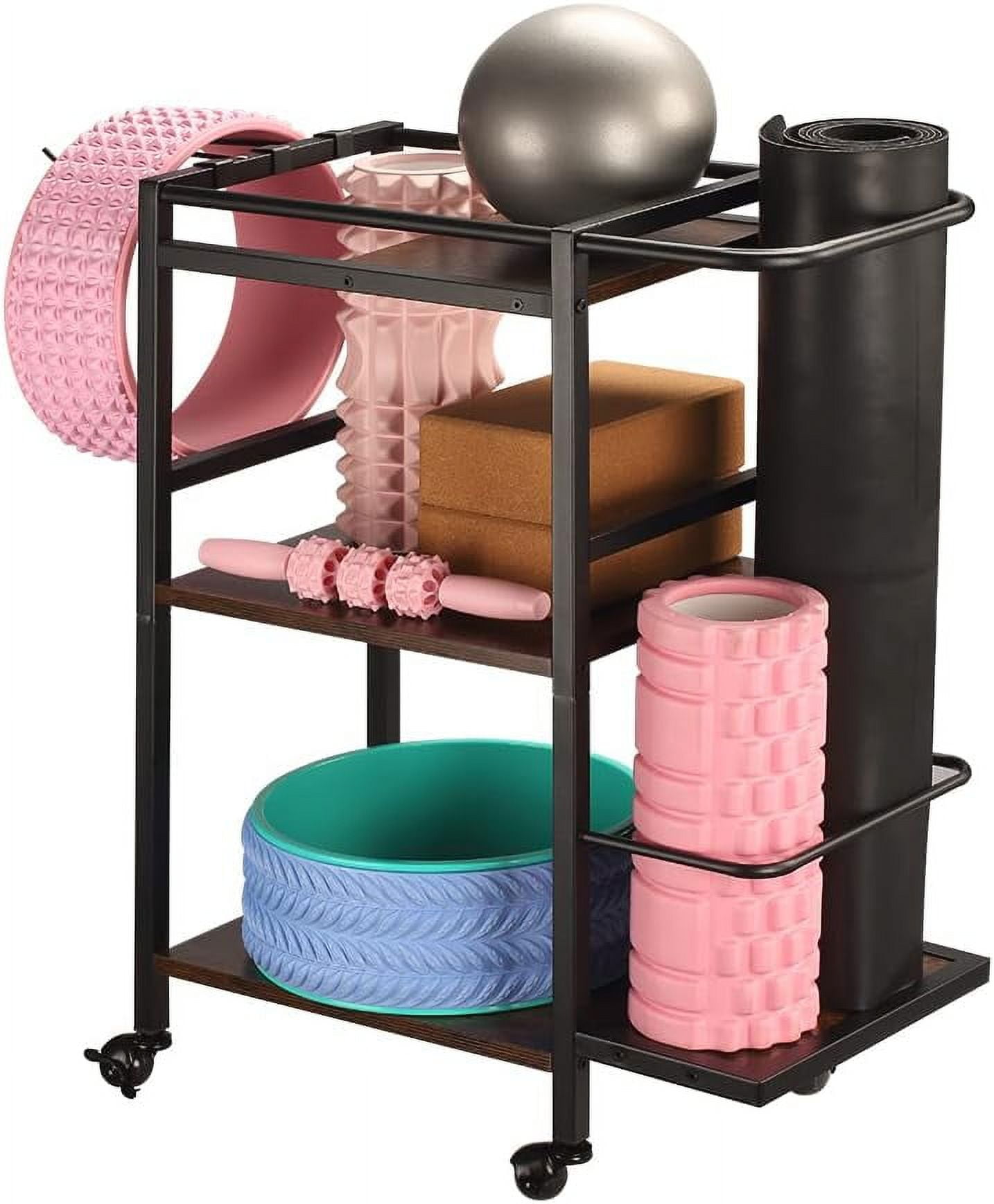 Yoga Mat Storage Rack, Home Gym Rack, Workout Equipment Organizer for ...