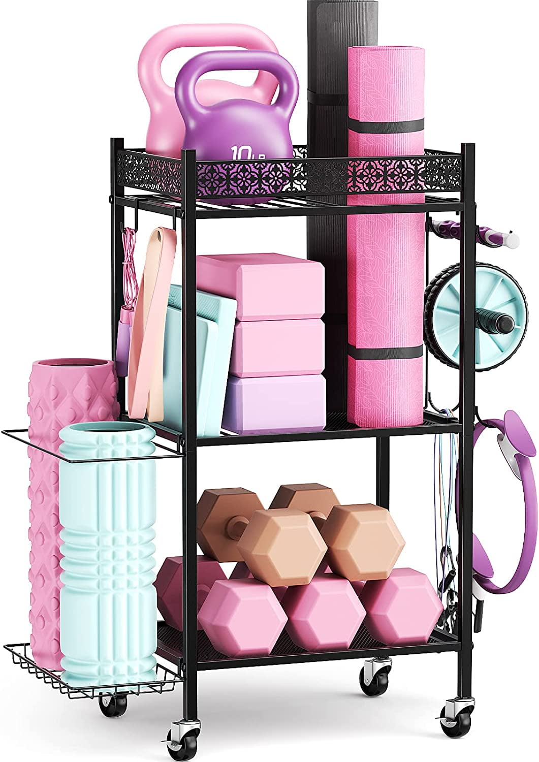 Yoga Mat Storage Rack, Home Gym Storage Rack, Workout Storage for Yoga ...