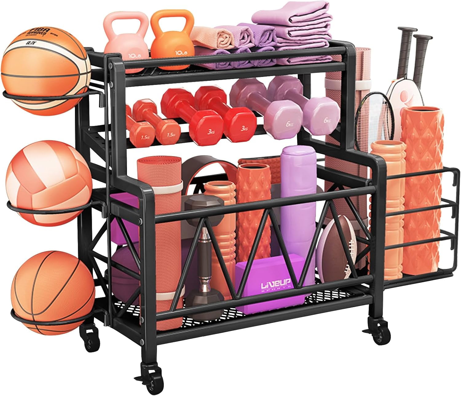 Yoga Mat Storage Racks, Home Gym Storage Rack, Weight Rack for ...