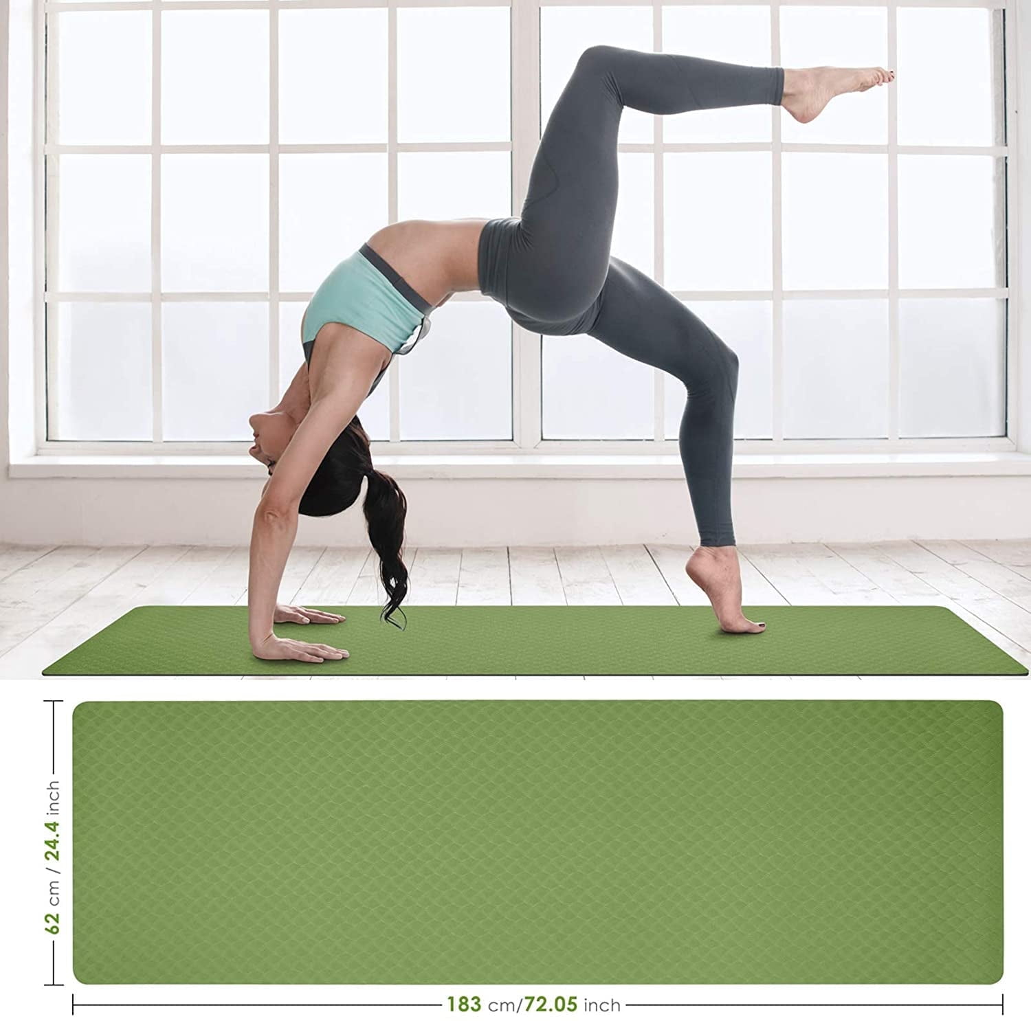 Yoga Mat, TPE Material - Textured Non Slip Surface and Optimal ...