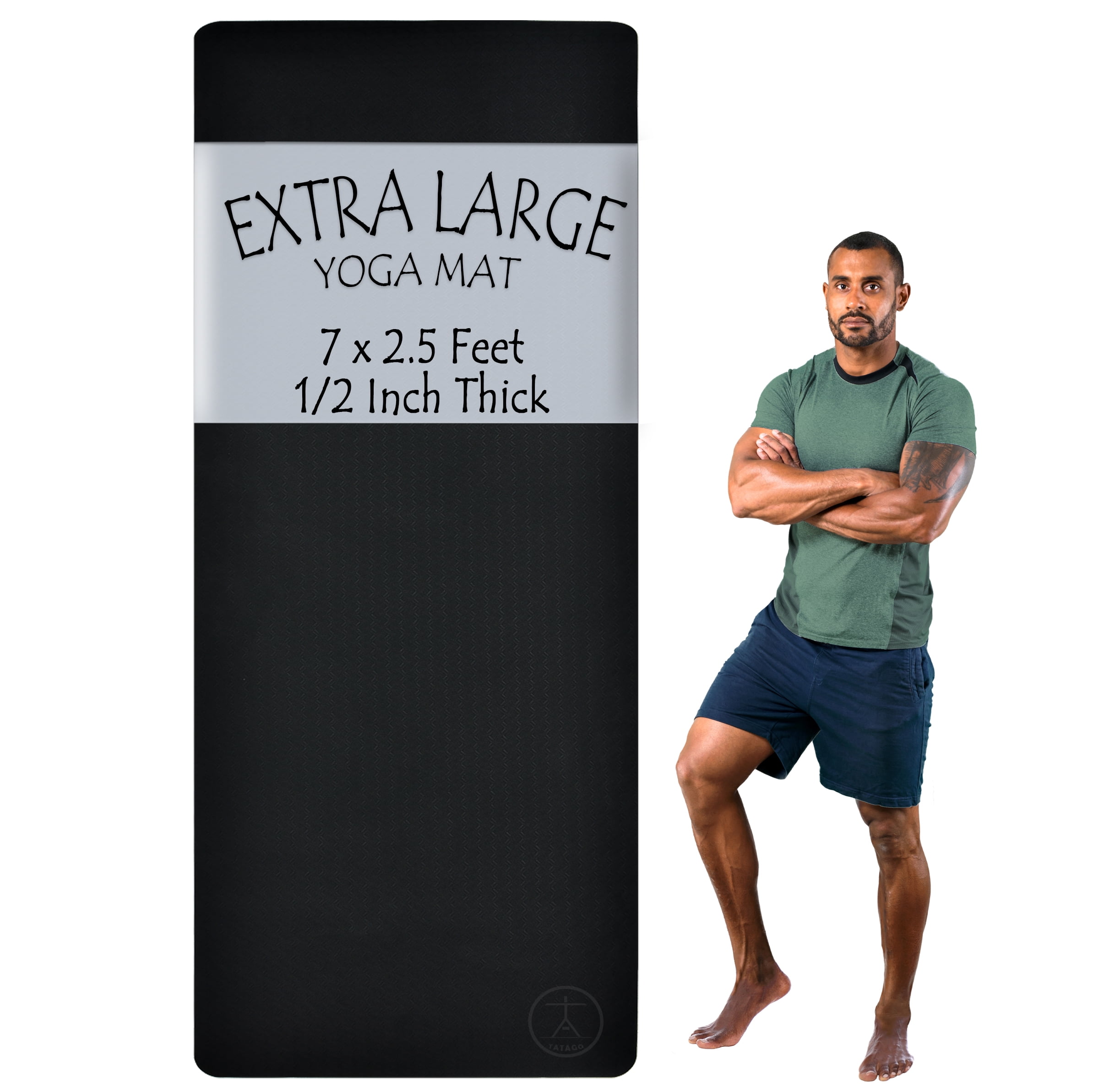 Tatago Non Slip Oversized Yoga Mat, Extra Thick 84x30 Exercise Adult ...