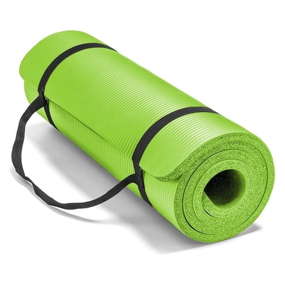 Yoga Mat with Carrier Bag & Strap - 10mm Thick, 72x24 inch - Non Slip ...