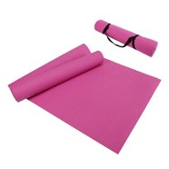 SPRI Pro Fitness Exercise Mat, 12MM Thickness, Grey, Includes Carrying ...