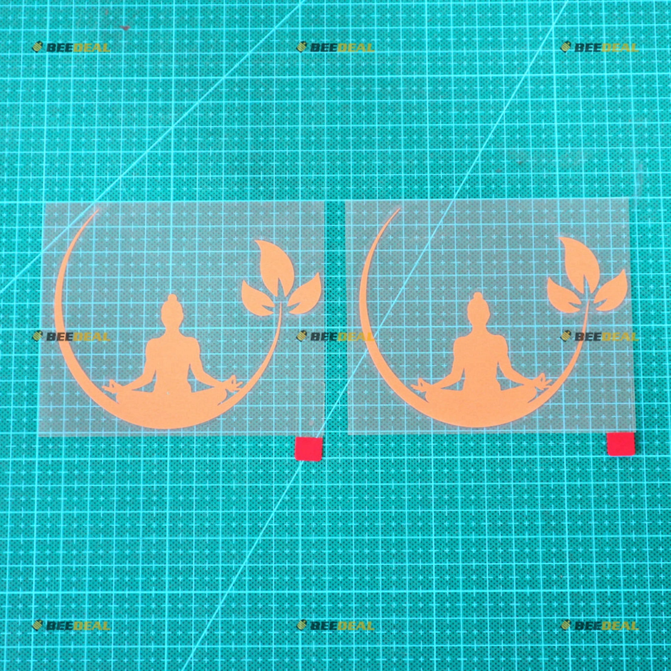 Yoga Meditation Lotus Decal Sticker Vinyl Buddhism Zen Buddha India - 2 ...
