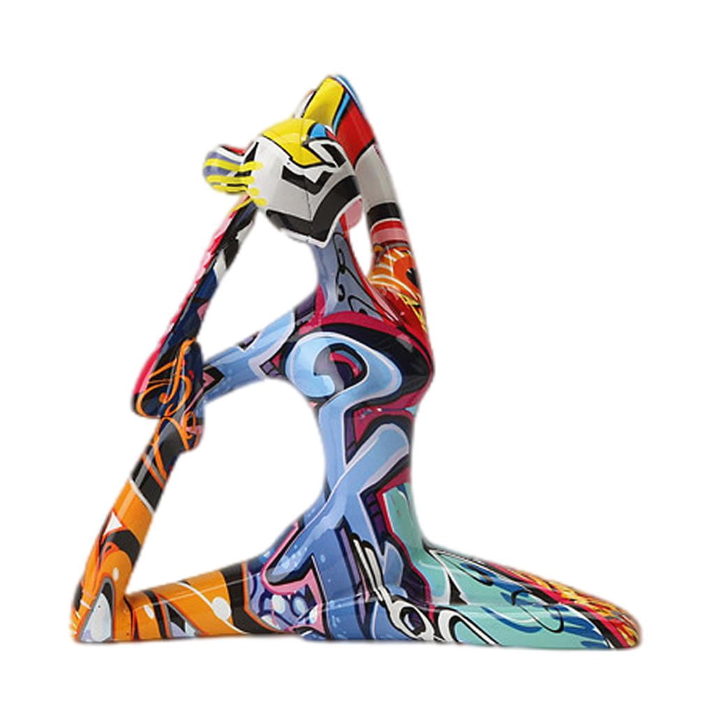 Yoga Pose Girl Figure Resin Statues Yoga Studio Sculptures Craft ...