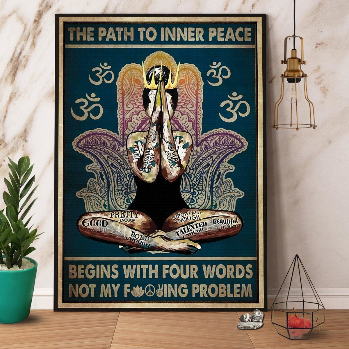 Yoga Queen The Path To Inner Peace Begins With Four Words Paper Poster ...