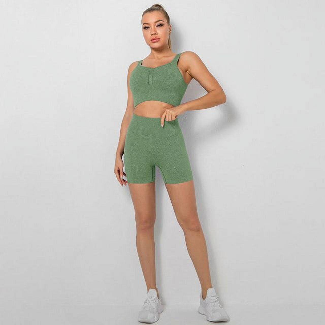 Yoga Set Seamless Women Gym Sport Suit Gym Set Workout Clothes For Women Sports Set Crop Top ...