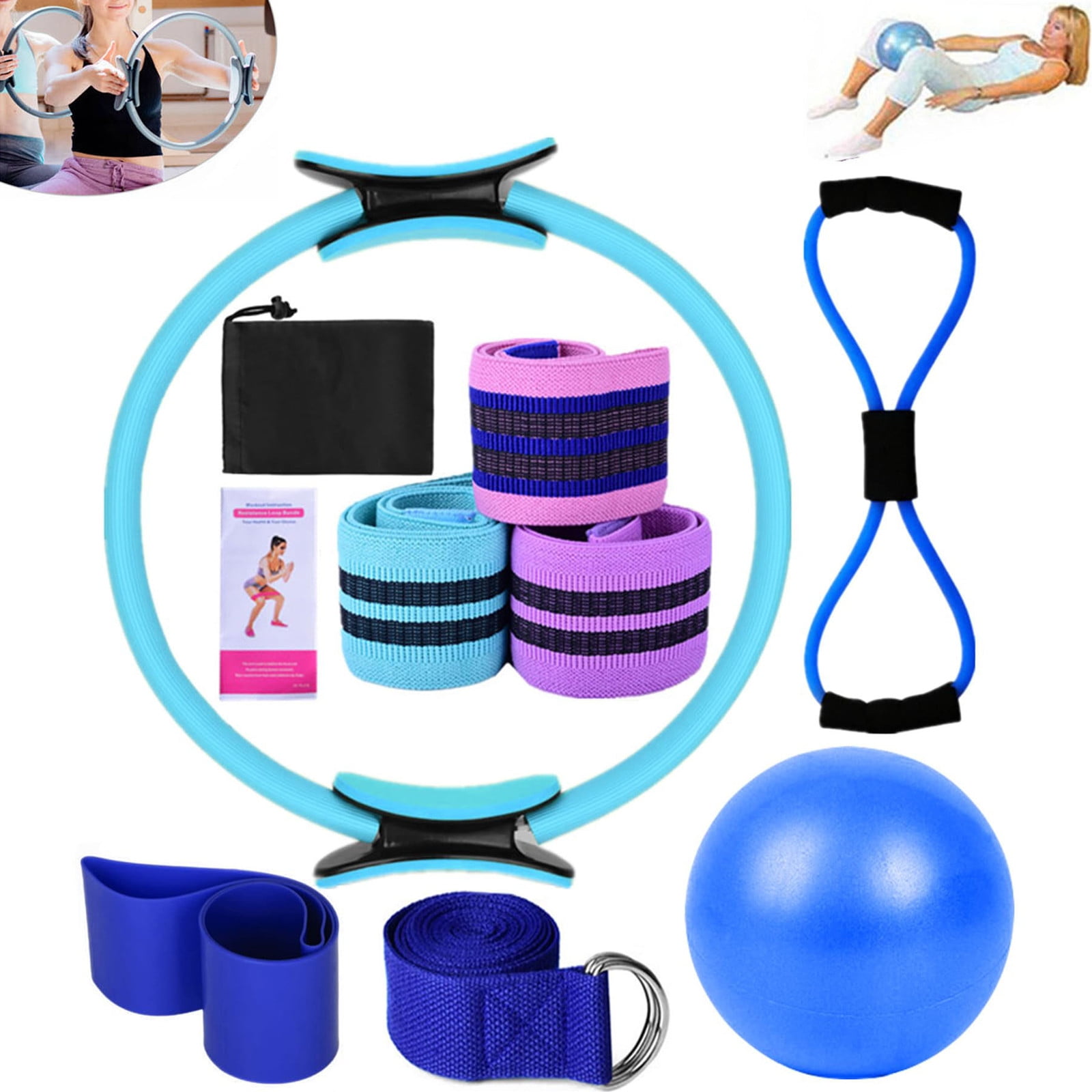 Yoga Sets for Women Pilates at Home Equipment Pilates Magic Ring Booty ...