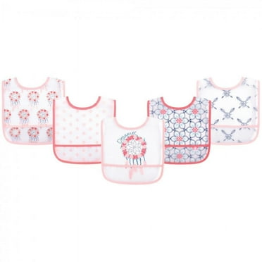 Yoga Sprout Baby Girl Waterproof PEVA Bibs 4pk, Unicorn, One Size ...