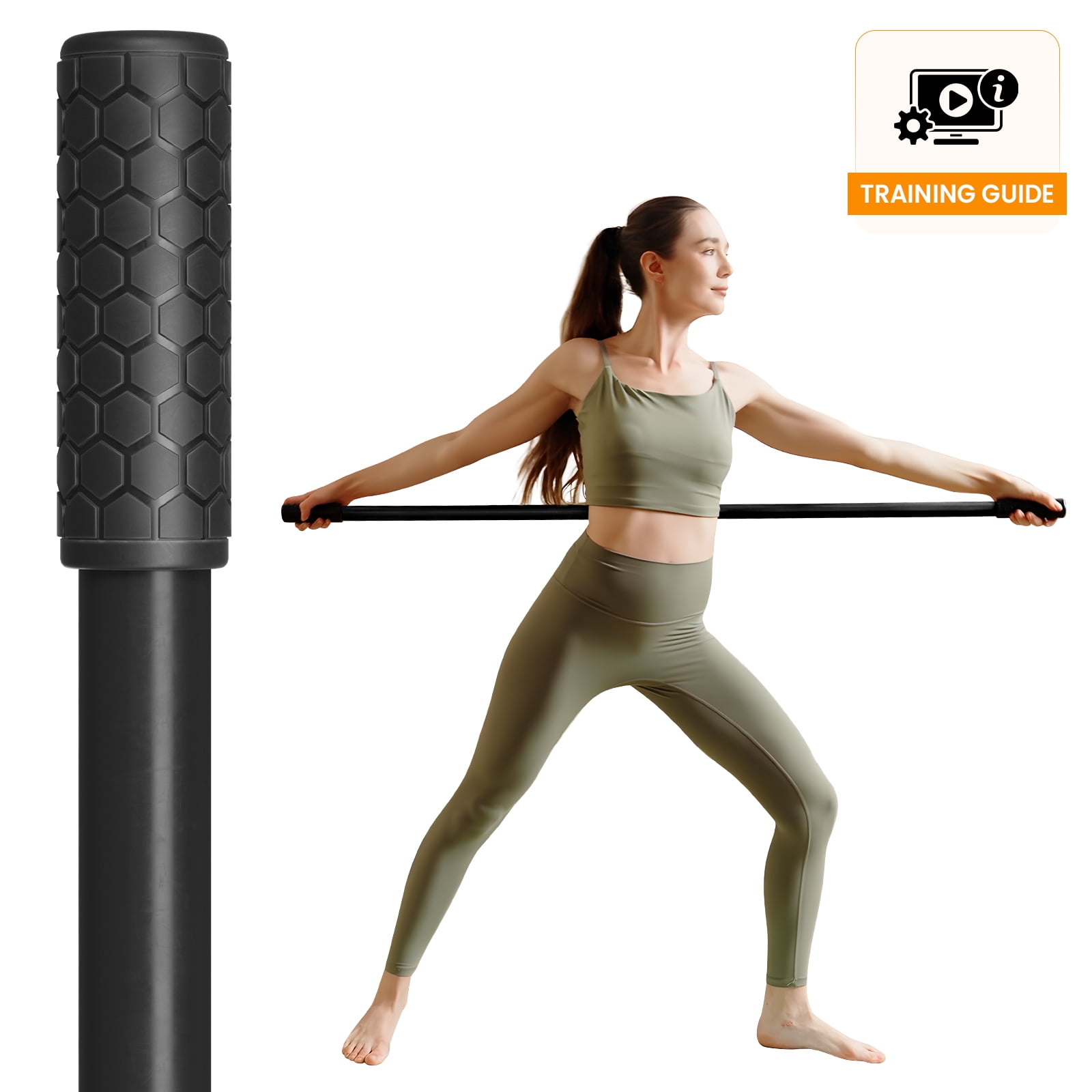 Syedee Yoga Stick Made from Natural Bamboo for Posture Correction ...