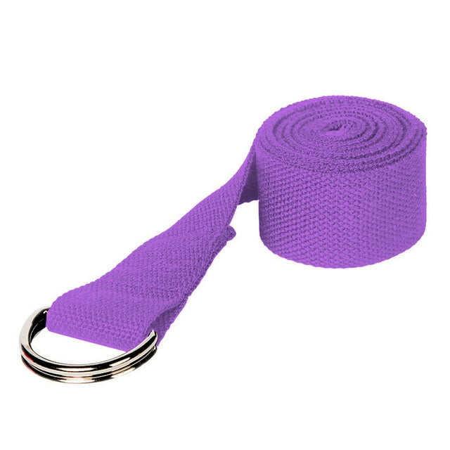 Yoga Strap w/Adjustable D-Ring Buckle - General Fitness, Flexibility ...
