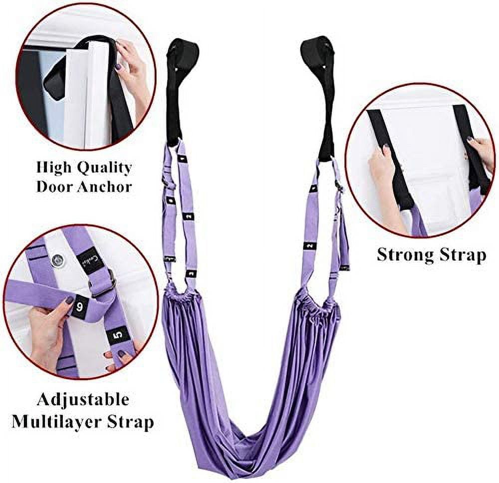 Yoga Stretching Strap, Adjustable Height Leg Stretcher Waist Back ...