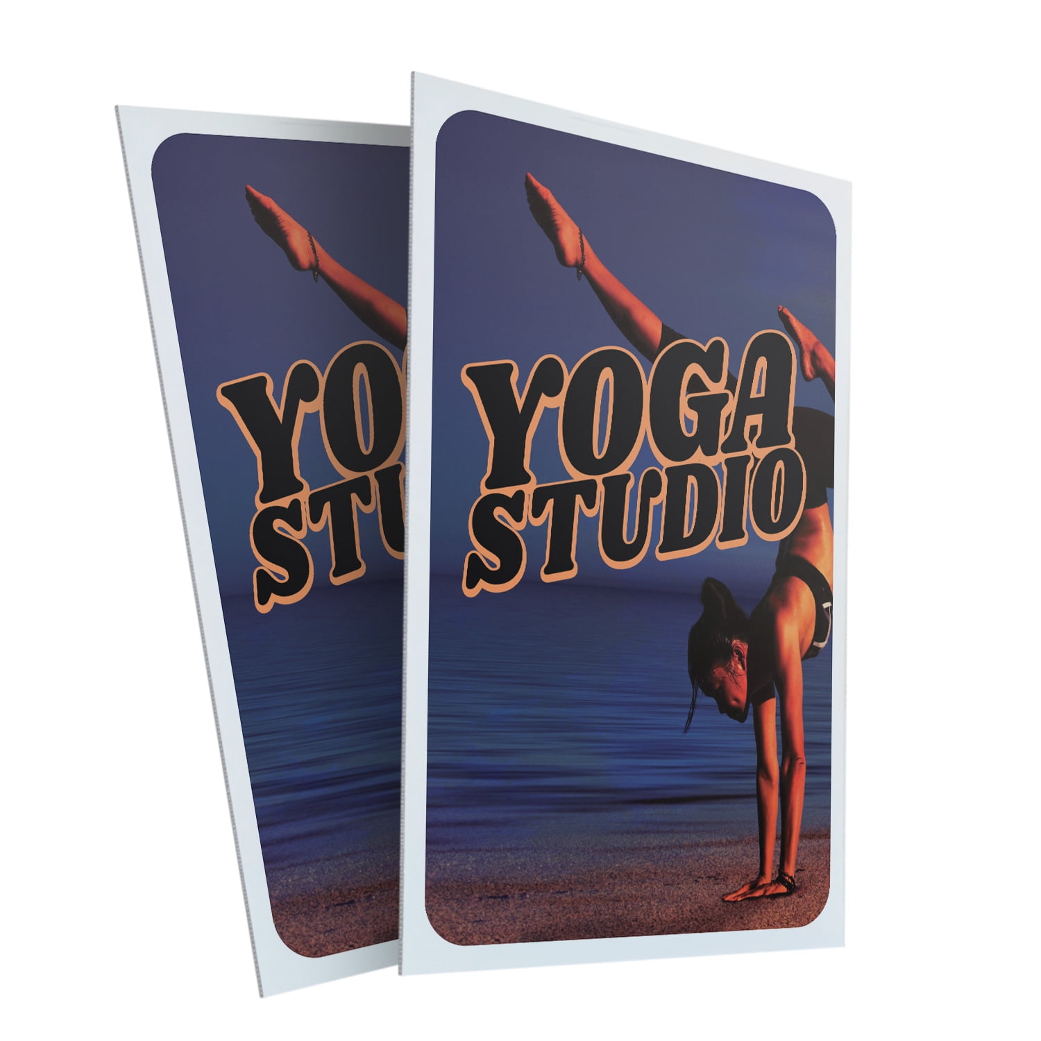 Yoga Studio (2-PACK) 24" x 36" Plastic Signs | Sign Insert 4mm ...