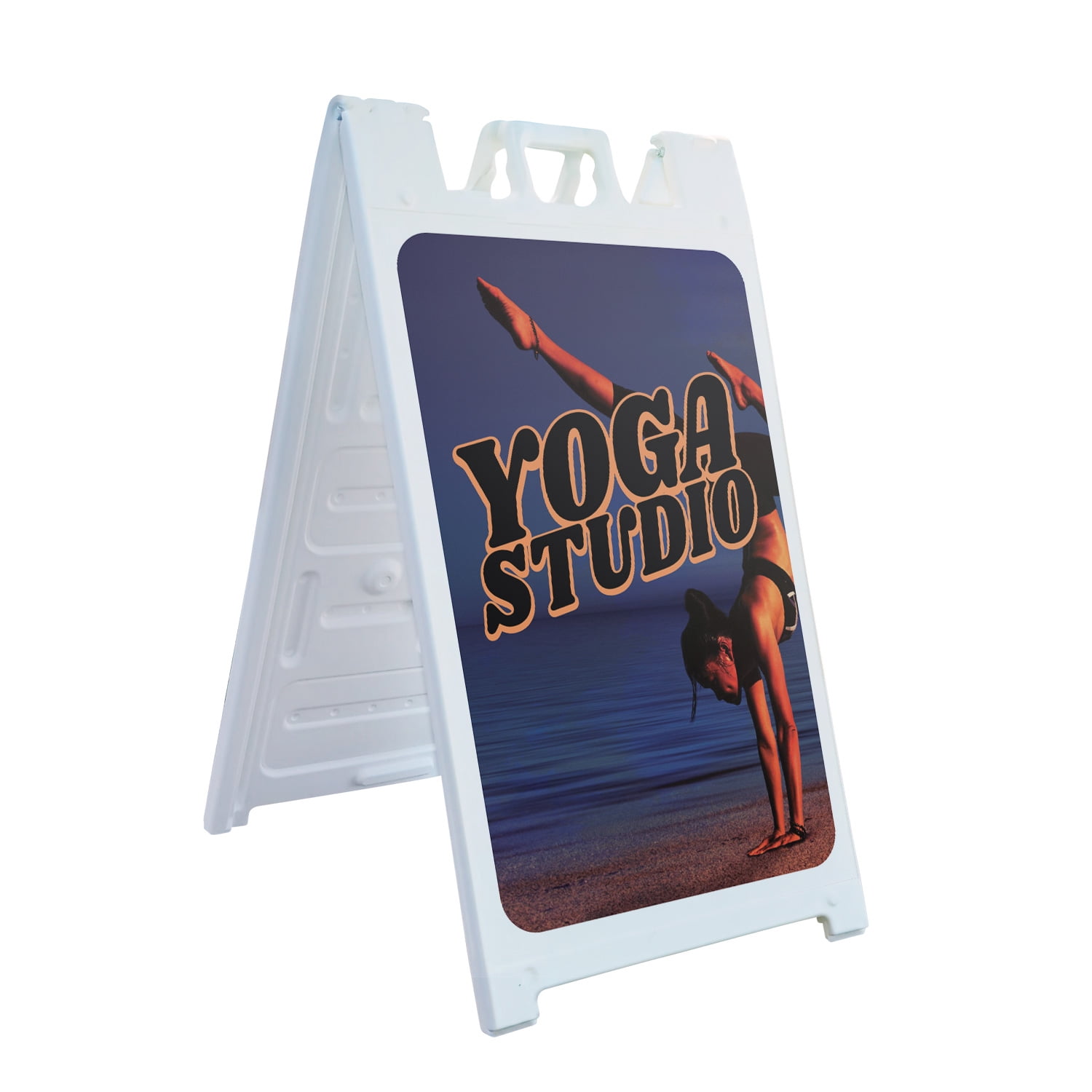 Yoga Studio 24" x 36" Double Sided A-Frame Sidewalk Sign, Includes 2 ...