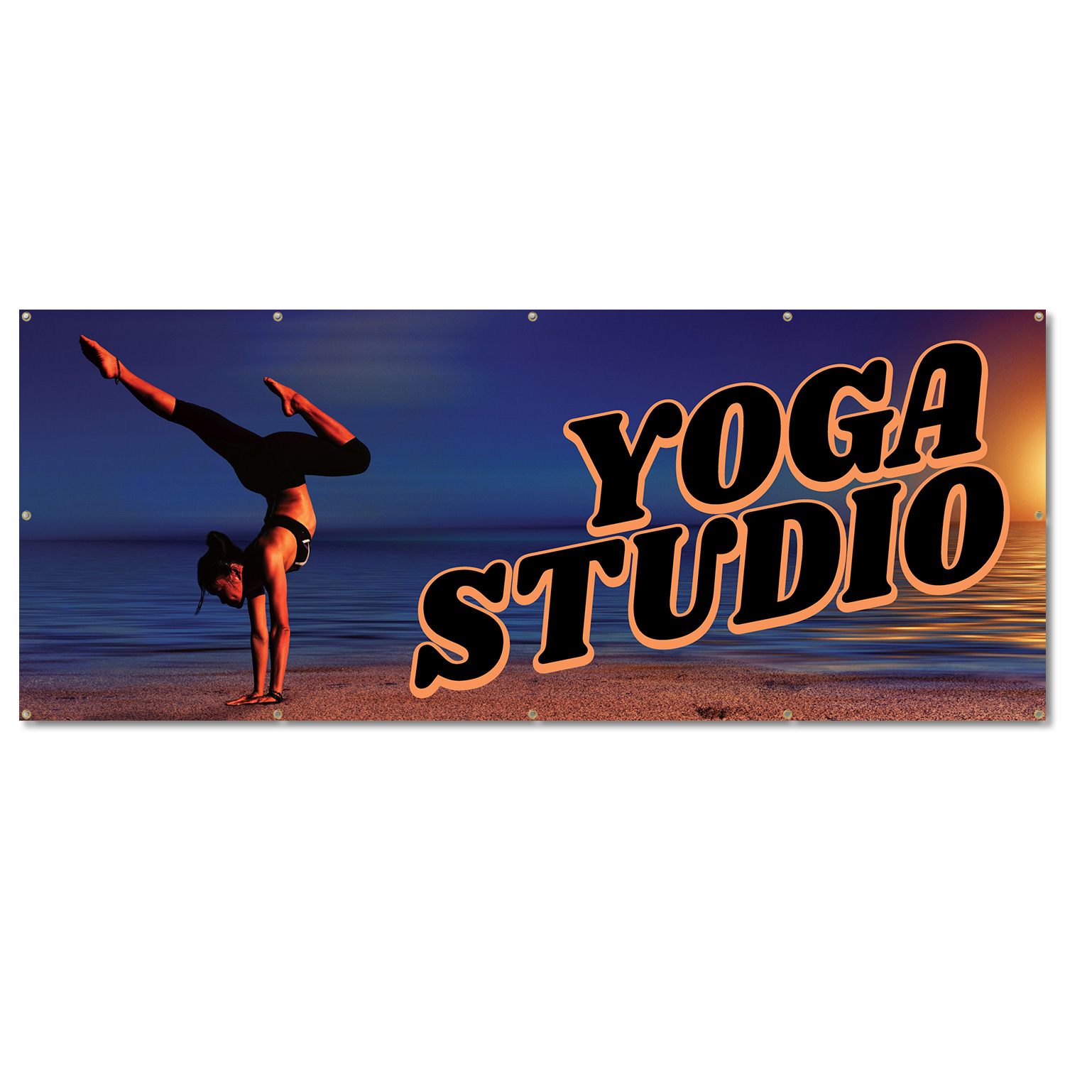 Yoga Studio | 48" X 120" Banner | Outdoor Vinyl Sign With Grommets ...