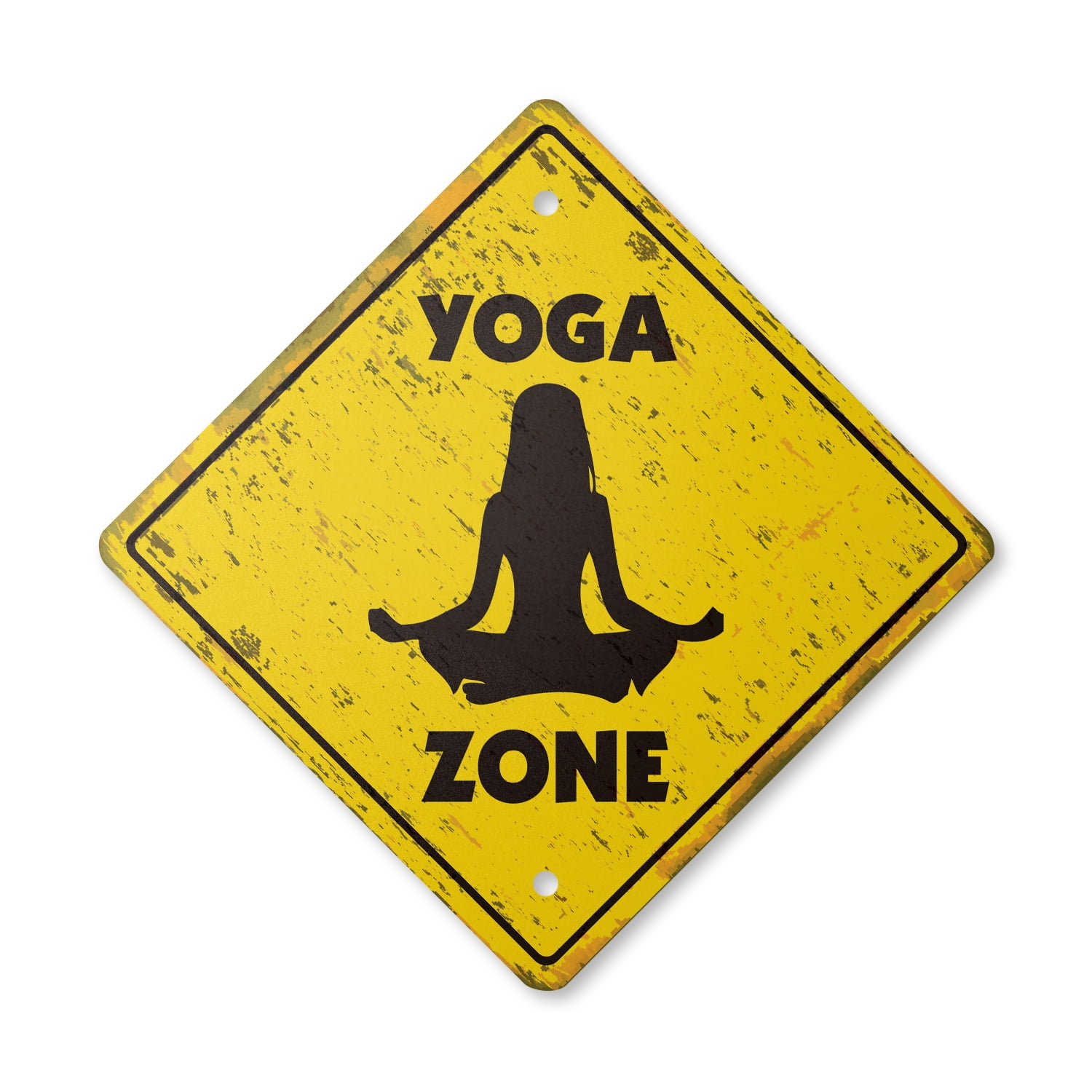Yoga Vintage Crossing Sign Zone Xing | Indoor/Outdoor Plastic | 20 ...