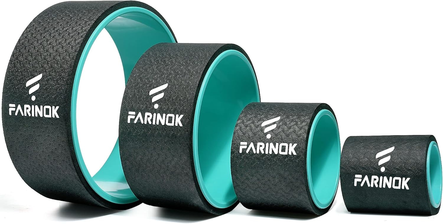 Yoga Wheel Set of 3+1 Upgraded 10MM Thick Back Wheels for Pain Relief ...