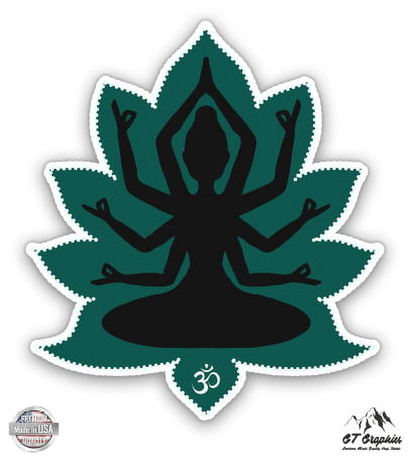 Yoga Zen - 12" Vinyl Sticker Waterproof Decal - Walmart.com