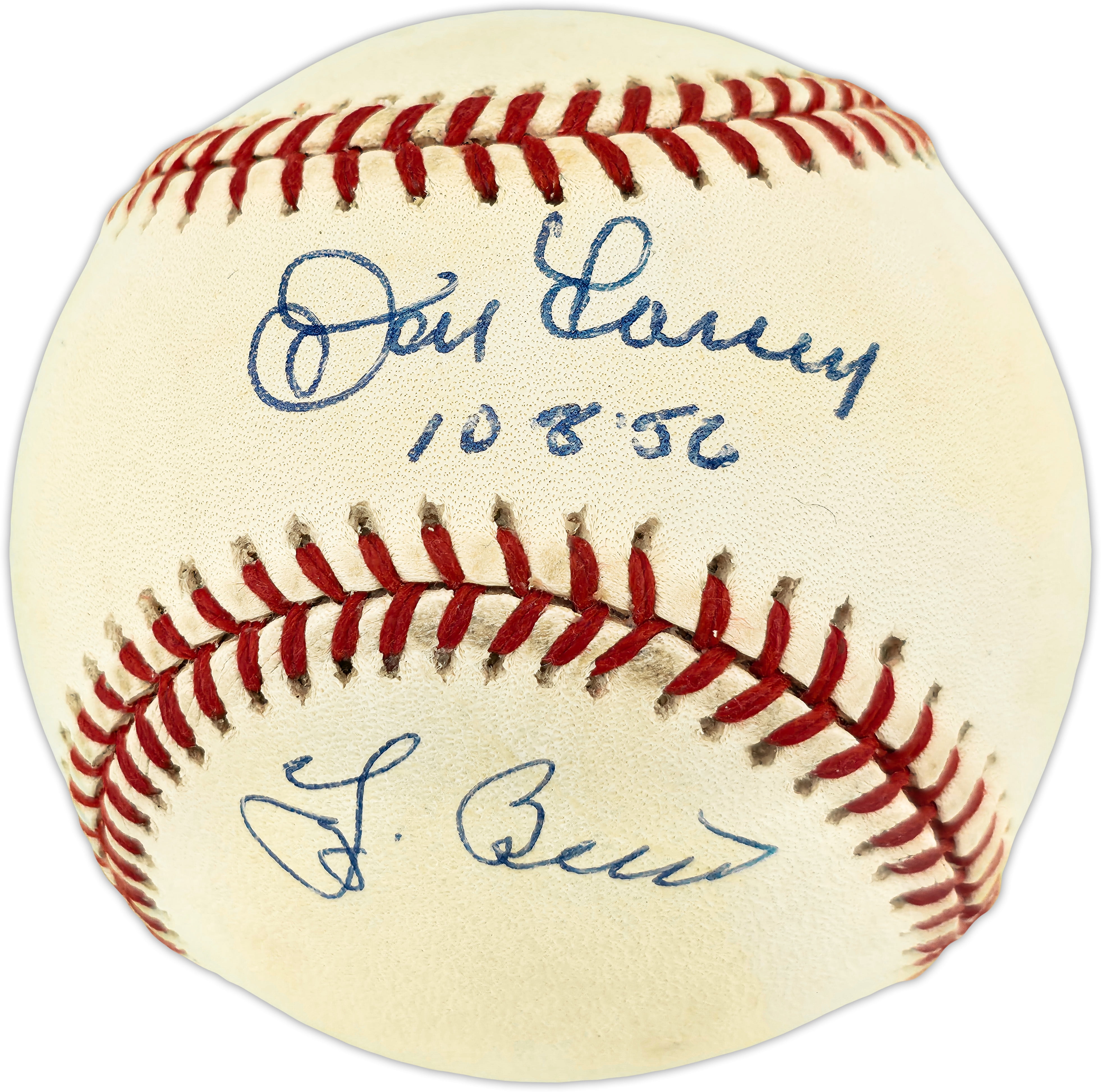 Yogi Berra & Don Larsen Autographed Official AL Baseball New York ...