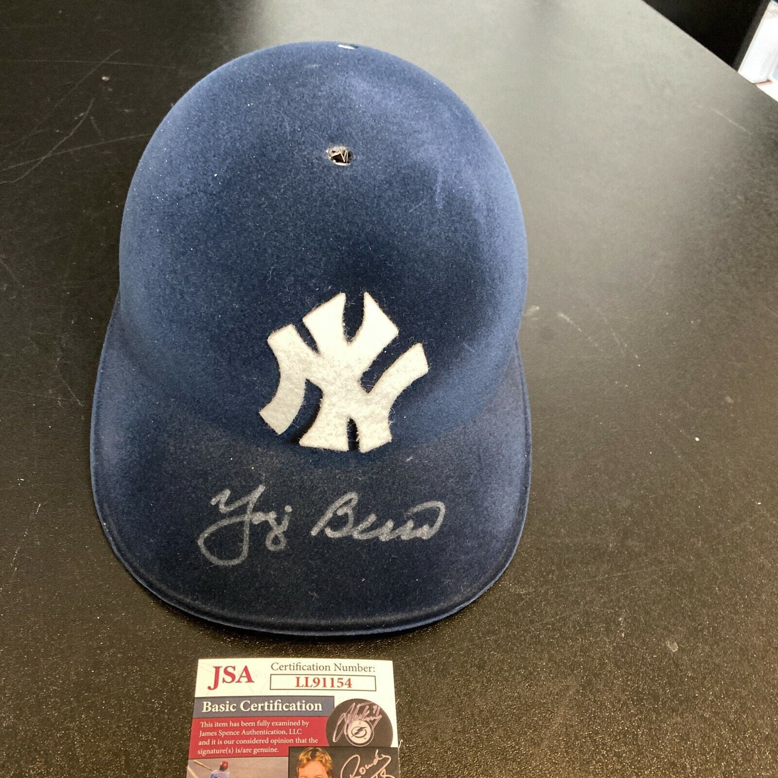 Yogi Berra Signed 1960's Vintage Style New York Yankees Baseball Helmet ...