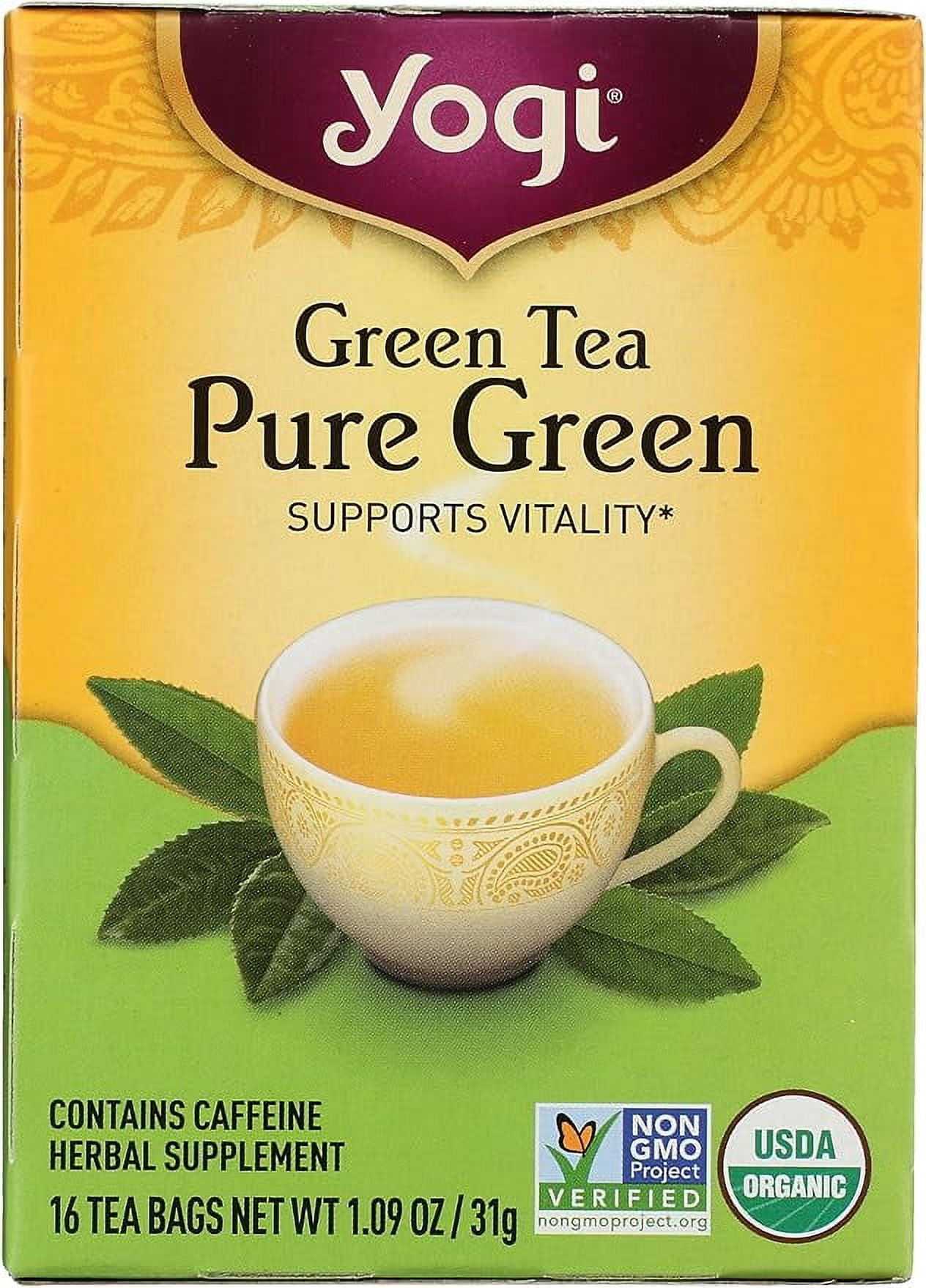 Yogi Tea, Green Tea Pure Green, 16 Count(Packaging May Vary) - Walmart.com