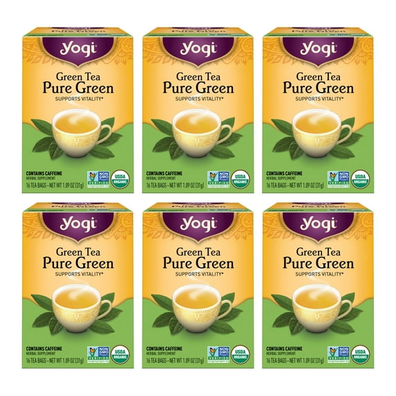 Yogi Organic Green Tea Bags, Pure Green Wellness Tea, 96 Count ...