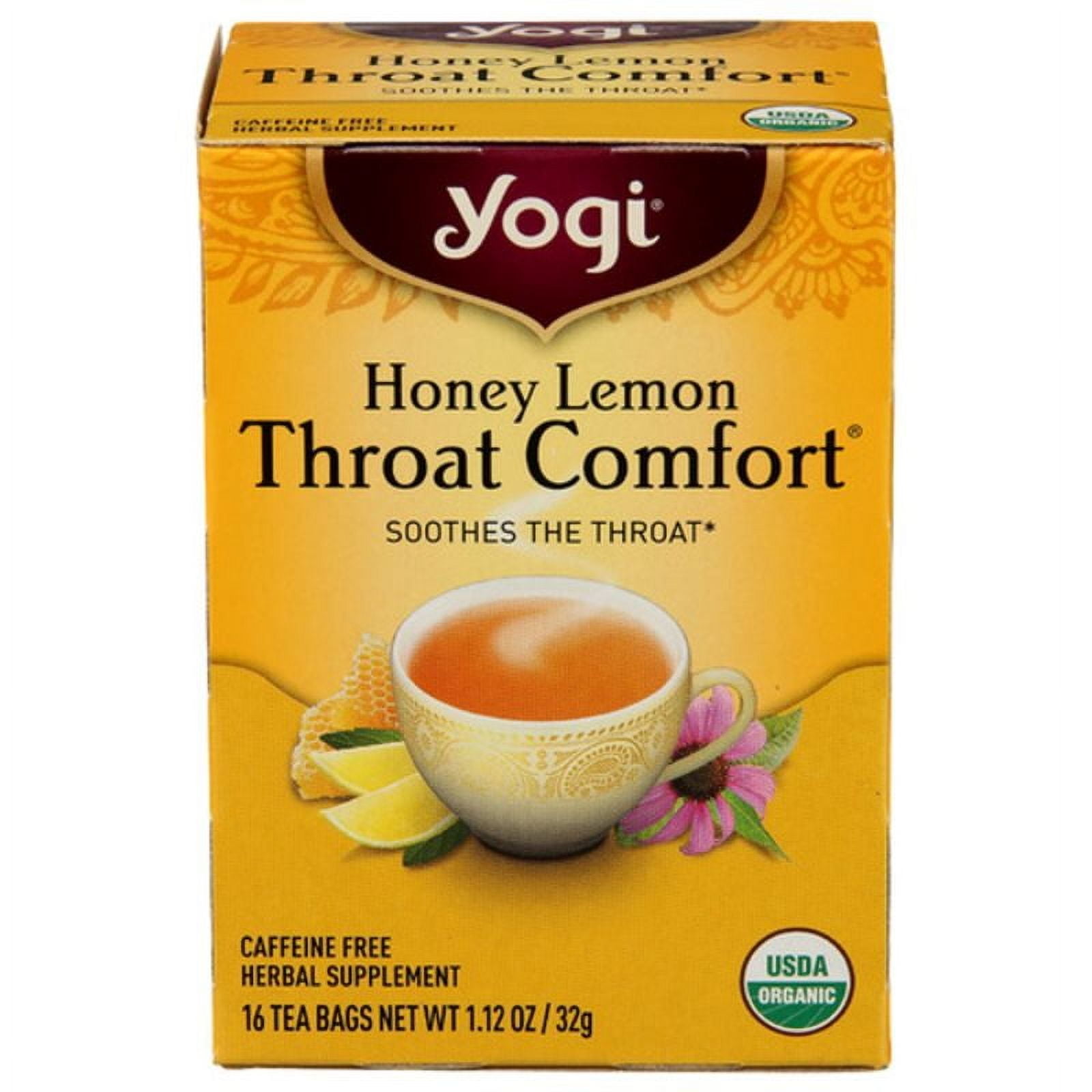 Yogi Tea Honey Lemon Throat Comfort 16 ct Pack of 2 - Walmart.com