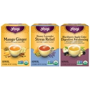 Yogi Tea Green Tea Variety Pack Sampler, Wellness Tea Bags, 3 Boxes of ...
