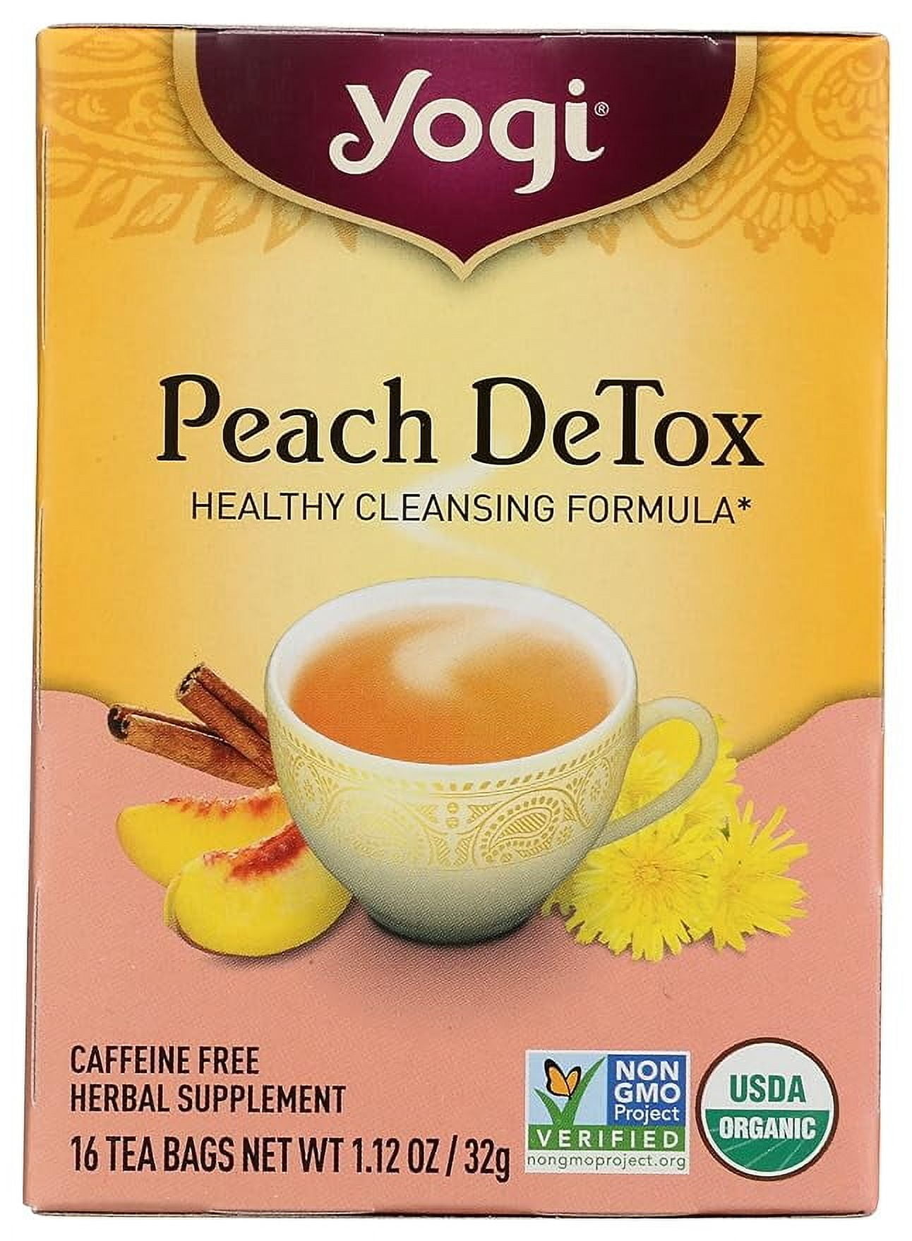 Yogi Tea, Peach DeTox, 16 Count - Walmart.com