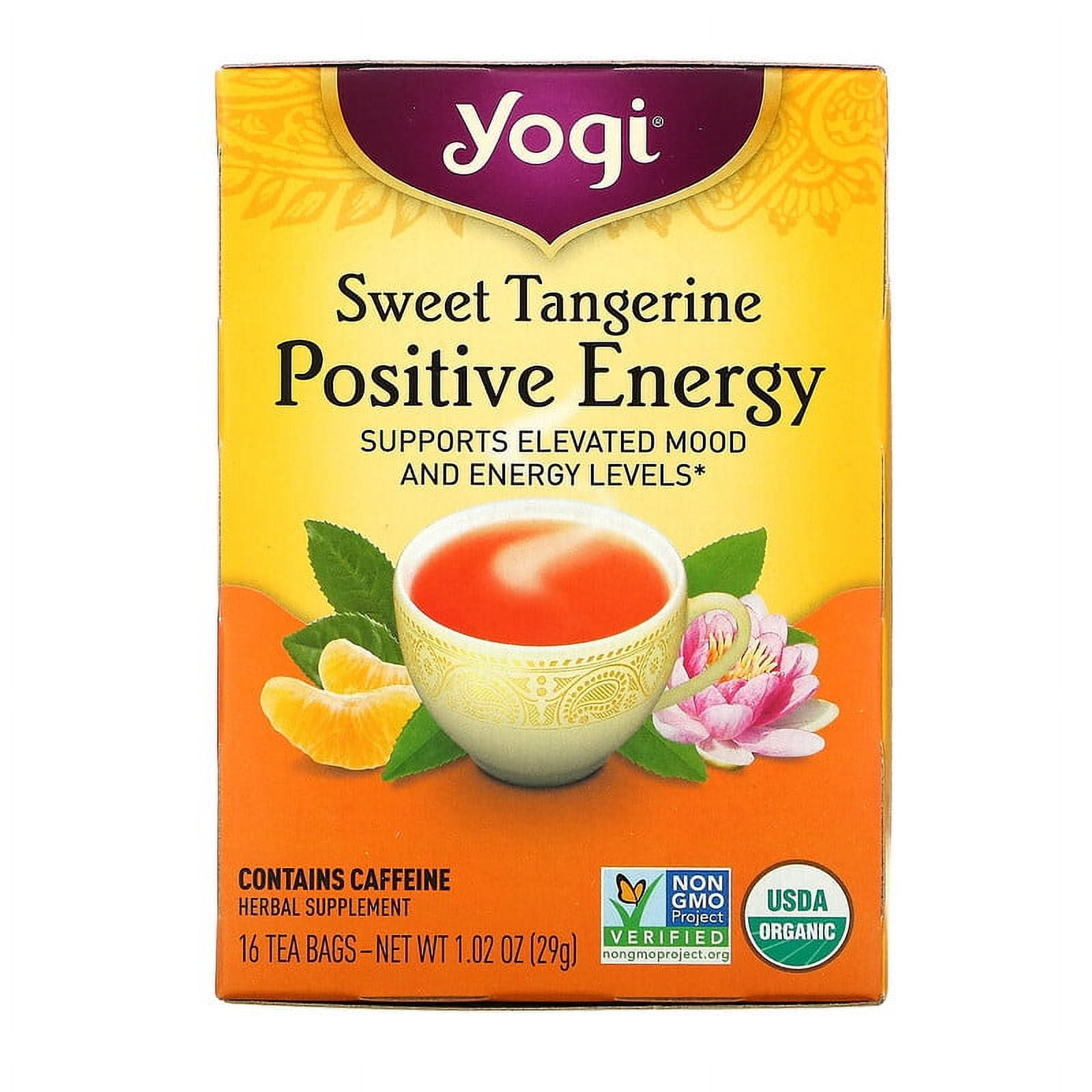 Yogi Tea, Positive Energy, Sweet Tangerine, 16 Tea Bags, 1.02 oz ...