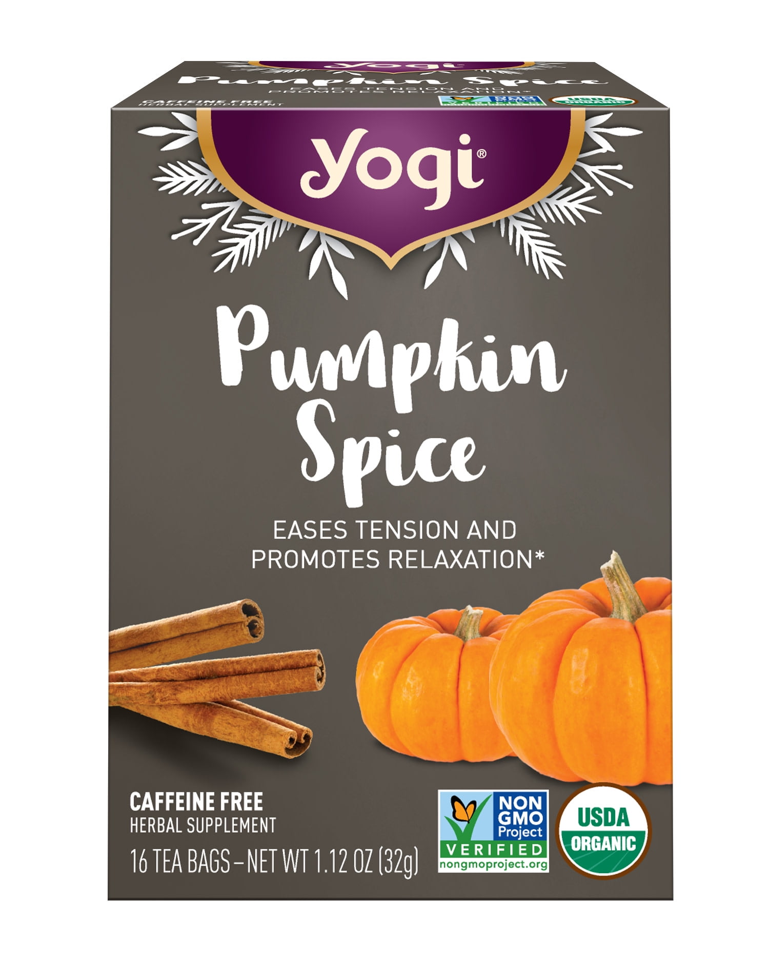 Yogi Herbal Tea Pumpkin Spice, Sweet Fall Flavor, Caffeine-Free Organic ...