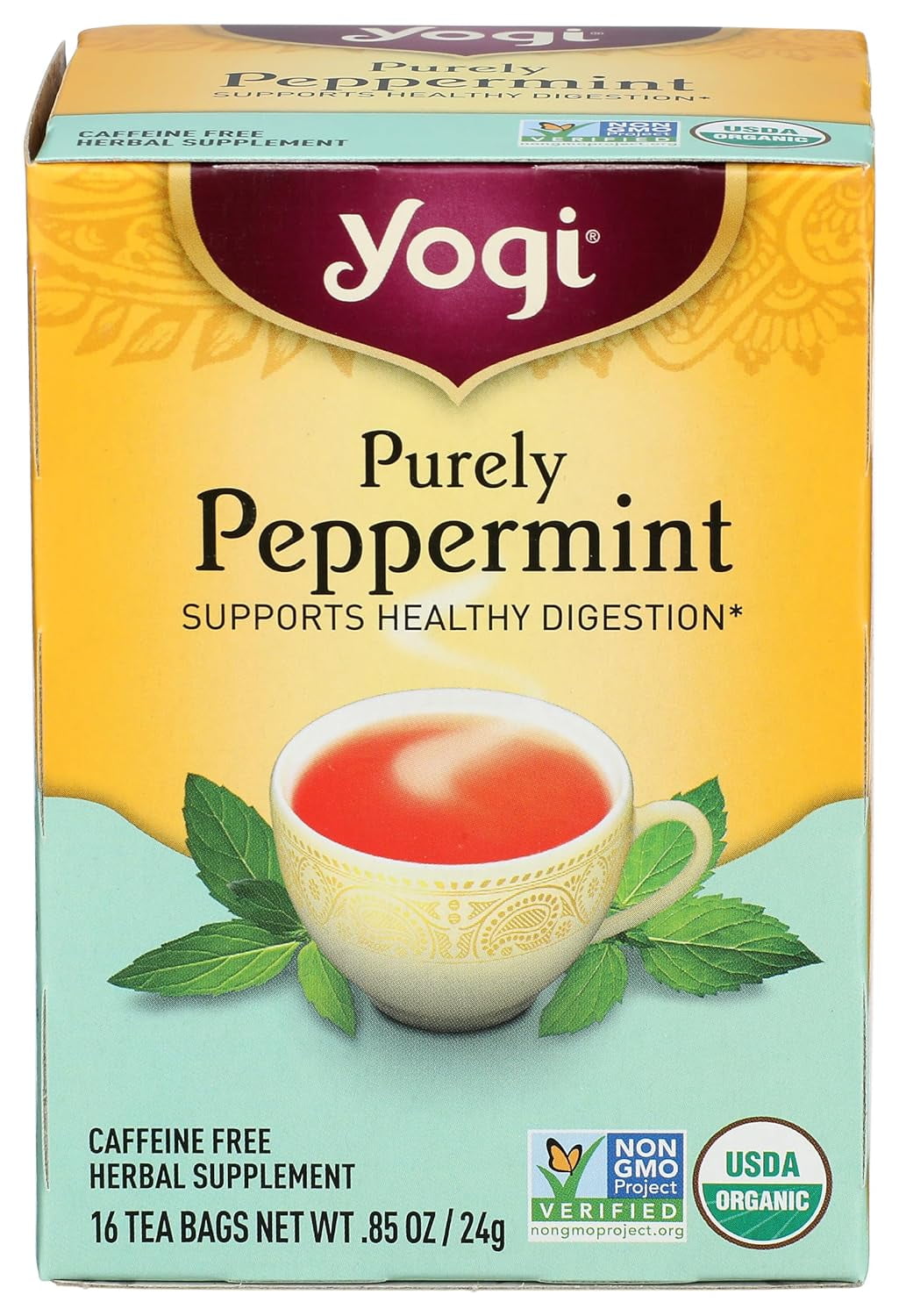 Yogi Tea, Purely Peppermint, 16 Count - Walmart.com