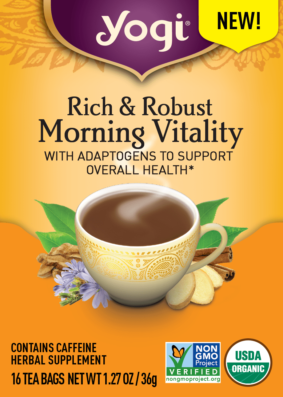 Yogi Tea Rich & Robust Morning Vitality, Puerh Tea, Wellness Tea Bags ...