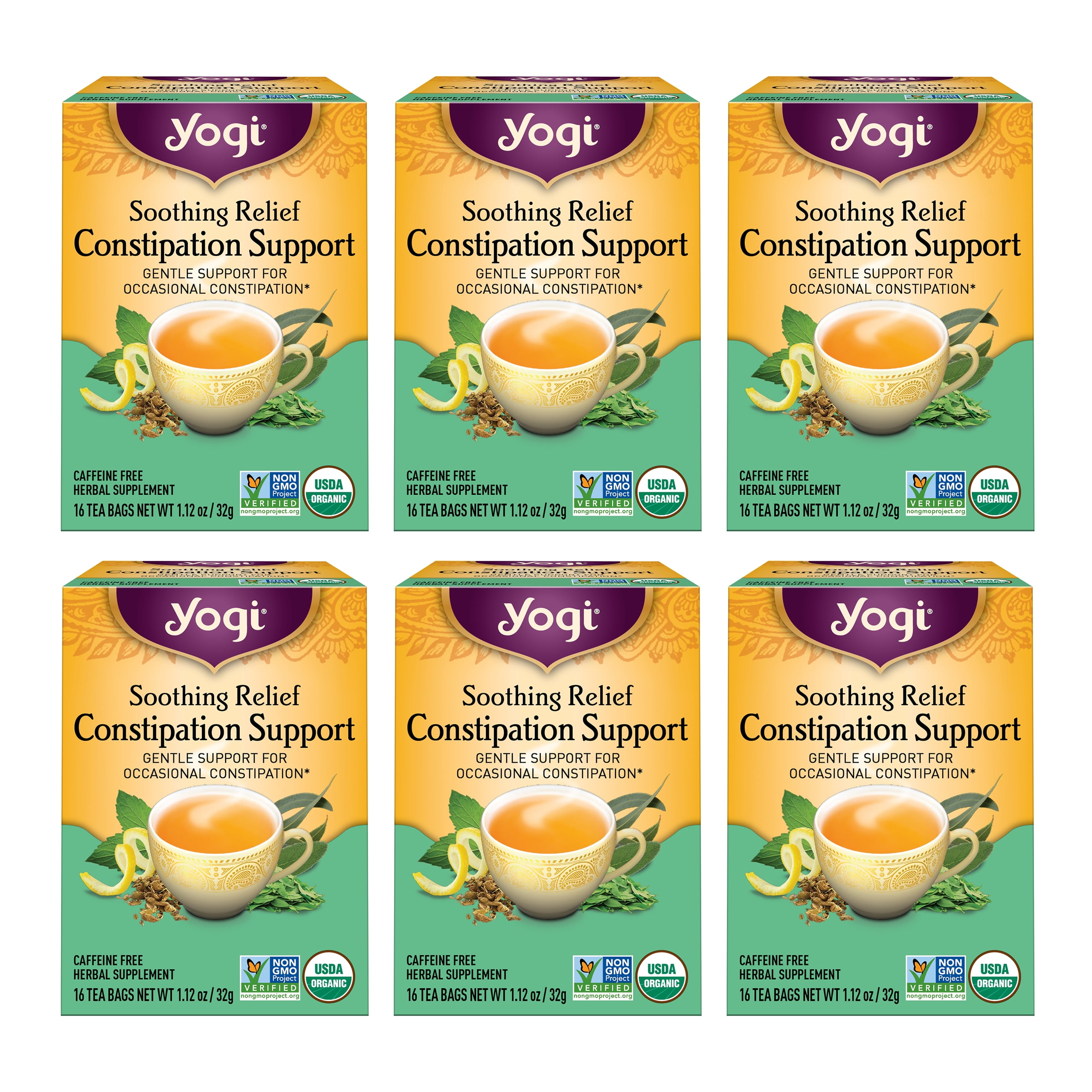 Yogi Tea Soothing Relief Constipation Support - Tea with Organic Senna ...