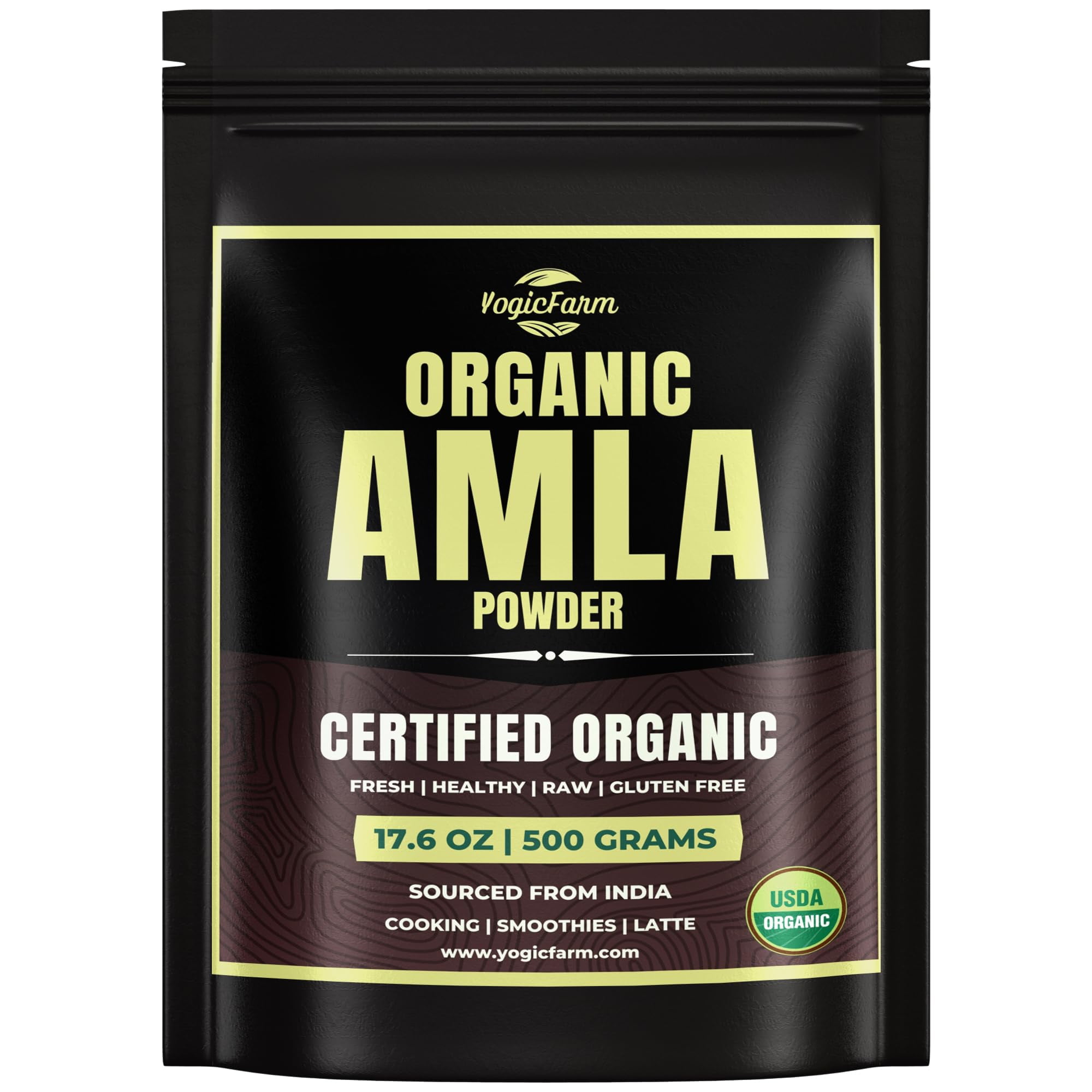 YogicFarm Organic Amla Powder – Premium Indian Gooseberry Powder | 1.10 ...