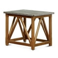 Yogur Rectangular Wood End Table, Natural Brown Finish - Walmart.com